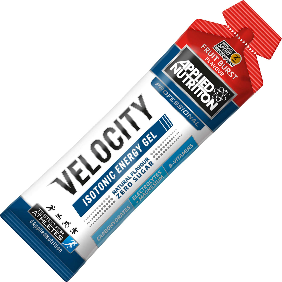 Velocity Isotonic Energy Gel, Fruit Burst, Applied Nutrition, 1 Piece ...