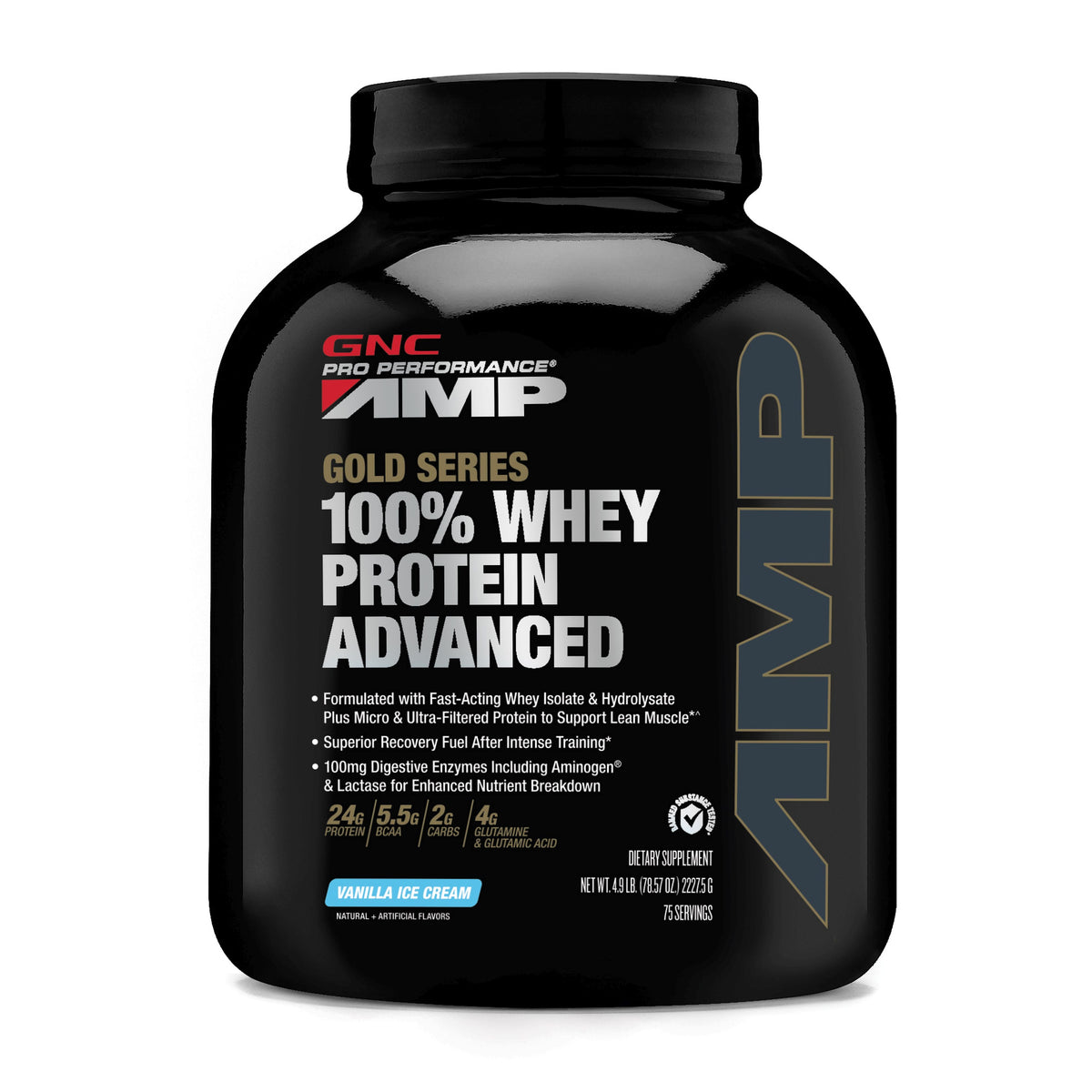 GNC PRO PERFORMANCE AMP GOLD SERIES 100% WHEY PROTEIN ADVANCED ...
