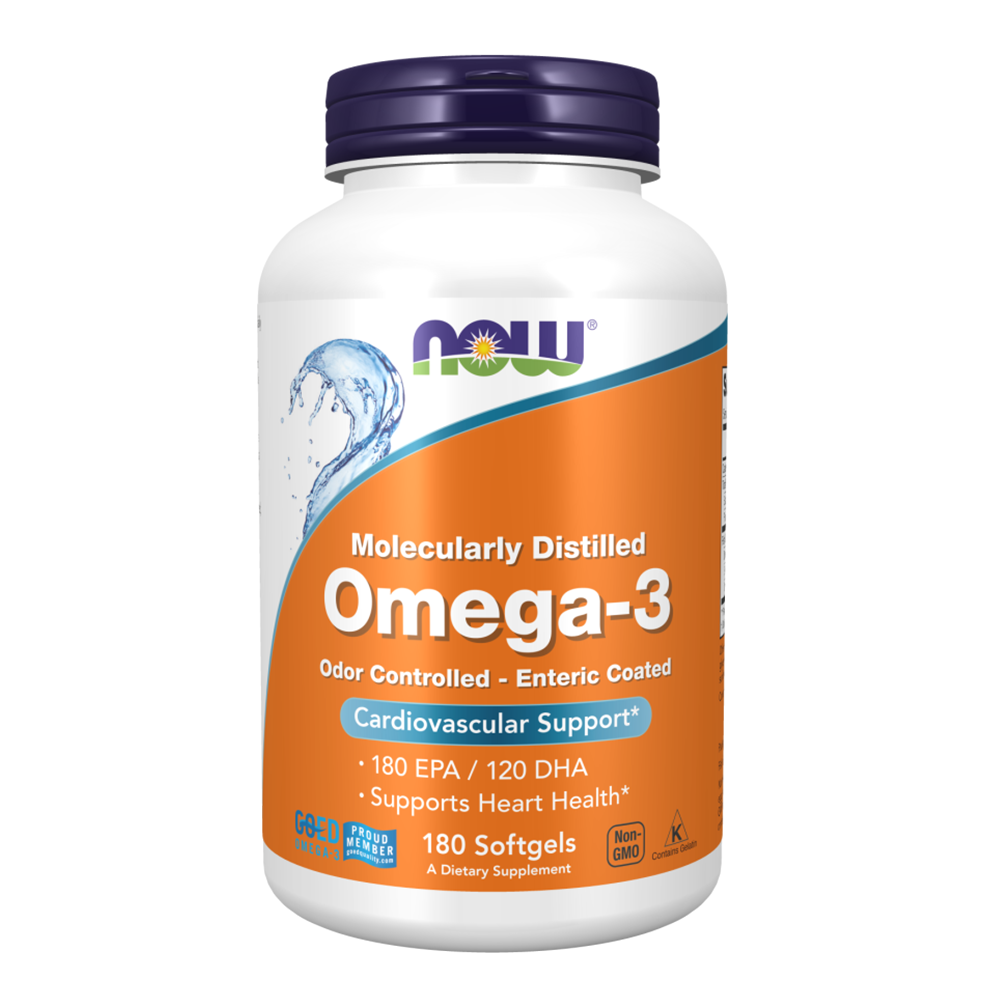 Omega 3, 1000 mg, 180 Softgels (Now) – Welzo GCC